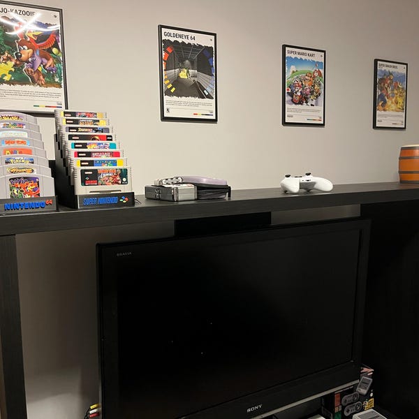 SNES Super Nintendo Display Game Stand - Etsy