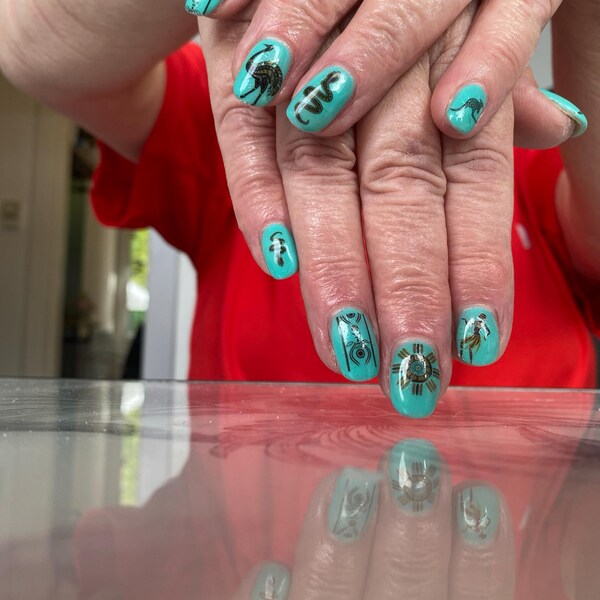 Lavender Flower Nail Art Decal Sticker - Etsy