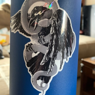 Raven Holographic Sticker Raven Sticker, Crow Sticker, Raven ...