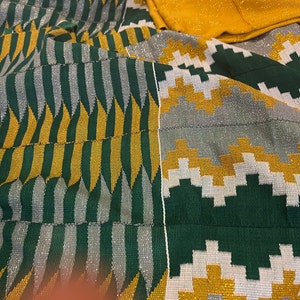 Ghana Handwoven Kente Fabric/kente Cloth Called Fatia Fata - Etsy