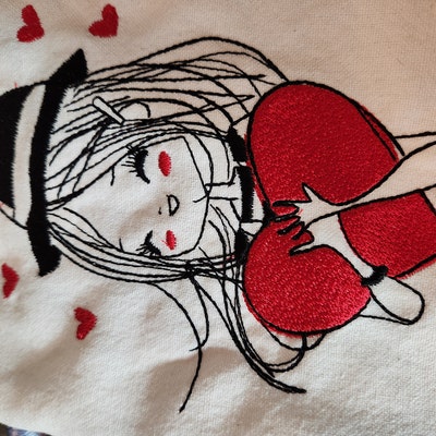 Woman Machine Embroidery Design Instant Download - Etsy