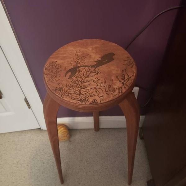 Mermaid, Plant Stand, Indoor Planter, Side Table, Beach Decor, Ocean ...