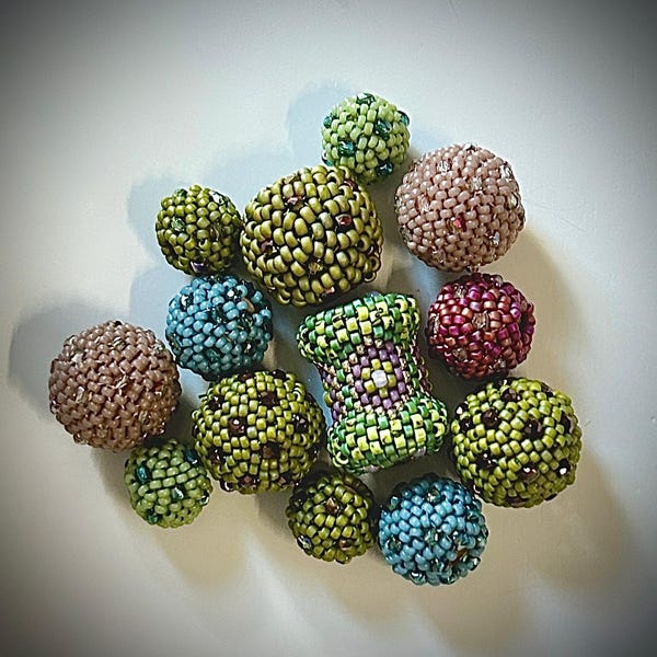Freeform Flow Beaded Bead Kit, Freeform Peyote Stitch Bead Pack, Focal ...