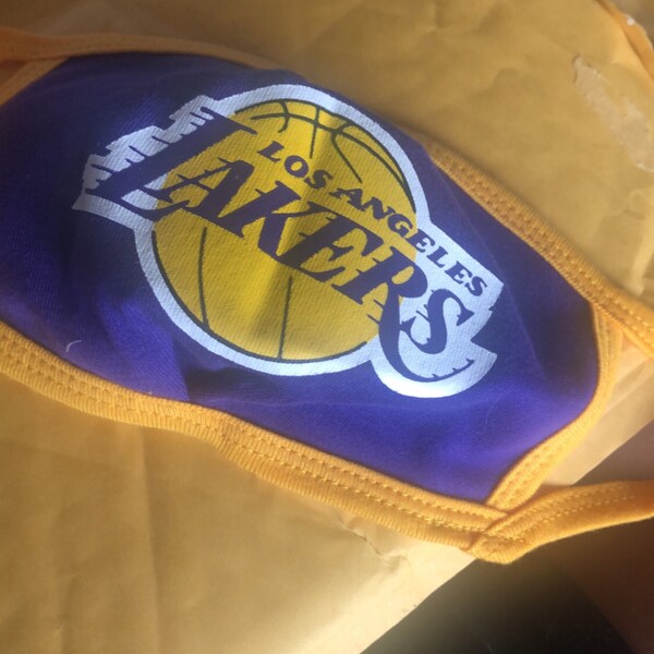 Lakers Face Mask 100% Cotton, Reusable, Washable, Breathable, Los ...