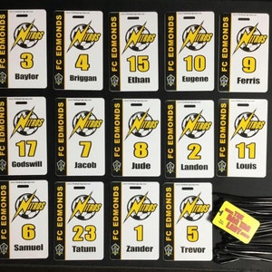 MUSIC Bag Tag Musical Notes Treble Clef Bass Clef Personalized for the ...