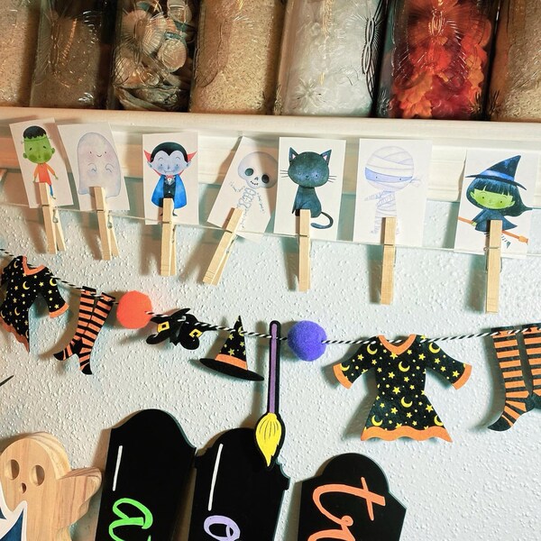 Watercolor Halloween Clipart, Cute Monsters, Witch, Vampire, Ghost ...