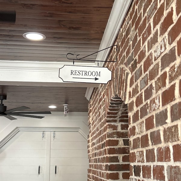 NEW EVERYTHING INCLUDED Restroom Symbol Bathroom Sign Rustic Pub Sign ...