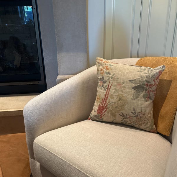 2 Color Options: Denim/foam Kaufmann Floral Pillowcovers.slipcovers ...