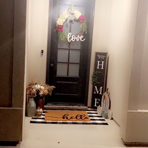 Doormat Hello Cursive Script Door Mat Cute Doormat Welcome Mat Door Mat ...