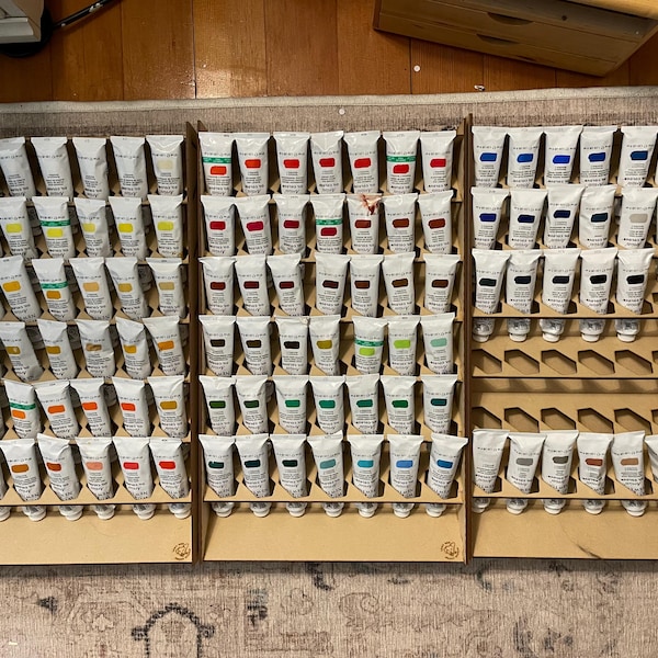Wall Mounted Tube Type Paint Storage Rack - 20/21ml Tubes or 37ml Tubes ...
