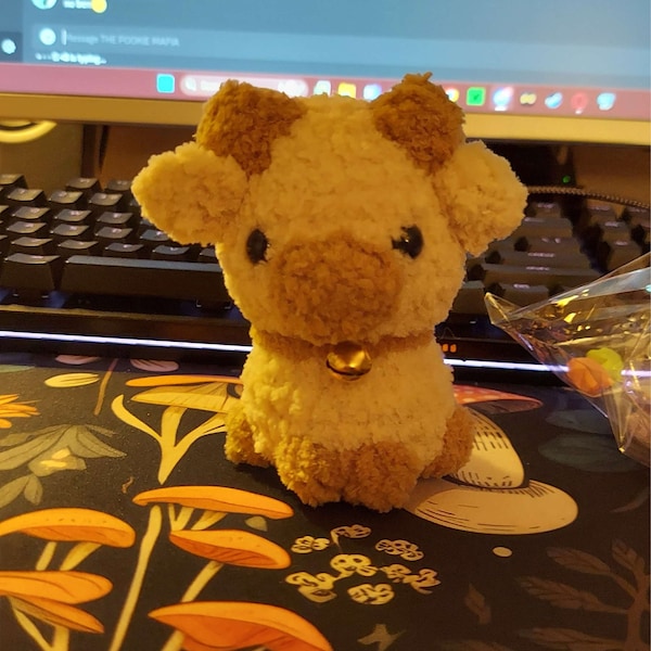 Little Fluffy Cow Plushie, Cute Mini Cow Crochet Plush, Moochi Tiny Cow ...