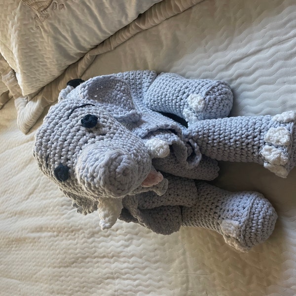 BABY BLANKET Crochet Pattern PDF | Cuddle and Play Elephant Crochet ...
