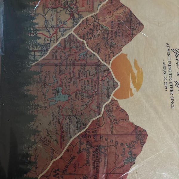 Personalized Long Distance Family Maps on Wood: 3-5 Locations, Custom ...