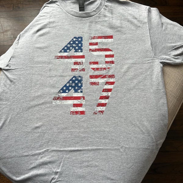 Trump 2024 Patriotic Clipart - American Flag Numbers, 45th & 47th ...