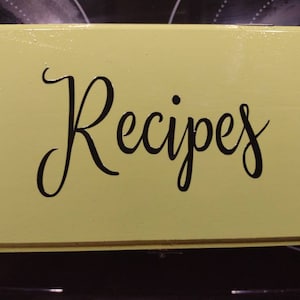 Recipes Vinyl Decal Recipe Book Sticker Decals for Kitchen - Etsy