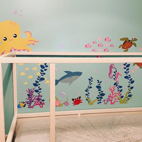 Aquarium Wall Decal - Under the Sea - Oceanic Wall Decal - Fish Wall ...