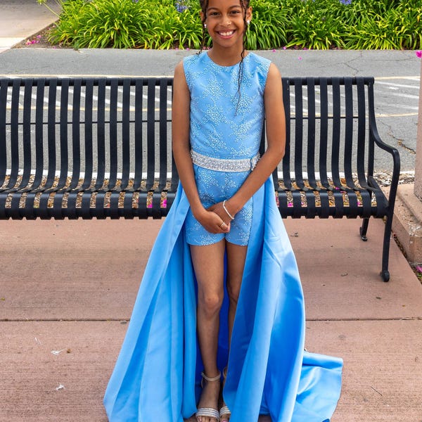 Light Blue Interview Outfit Pageant Scuba Outfit Girls Neoprene ...