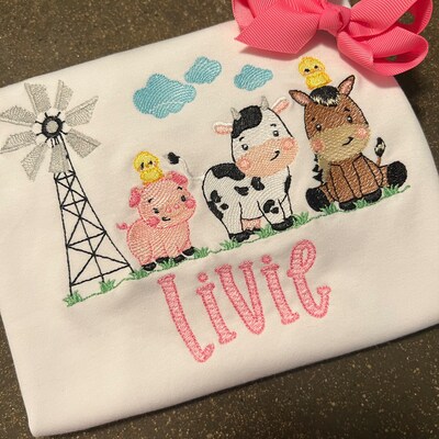 Farm Animals Embroidery Design Cow Embroidery Designs Machine ...