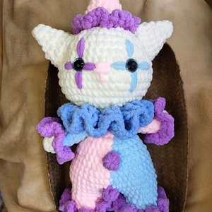 Crochet Jester Kitty and Bunny Pattern. Crochet Jester Bunny. Crochet ...