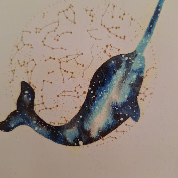 Cosmic Manta Ray Art Print, Watercolor 8x10 - Etsy
