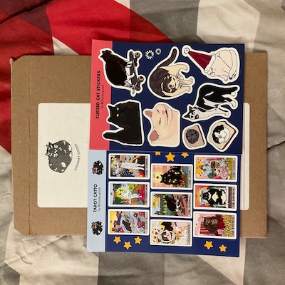 Tarot Cat Meme Sticker Sheet 2 Chonky Cat Meme Sticker, Crying Cat Meme ...
