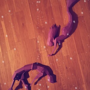 PAPERCRAFT the Little Prince and Fox on the Planet , Papercraft Low ...