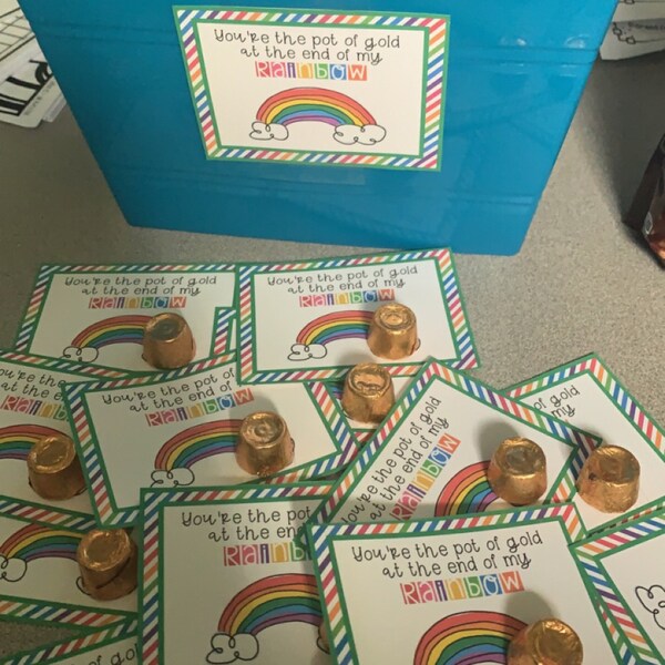 You're the Pot of Gold at the End of My Rainbow Gift Tags, Rolo Candy ...