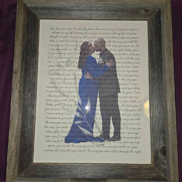 Song Lyrics Wall Art, Custom Framed Song Lyrics, Framed Quotes ...