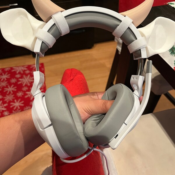 Cow Ears for Headphones, Headset Horns, Gamer Headphone Attachments ...