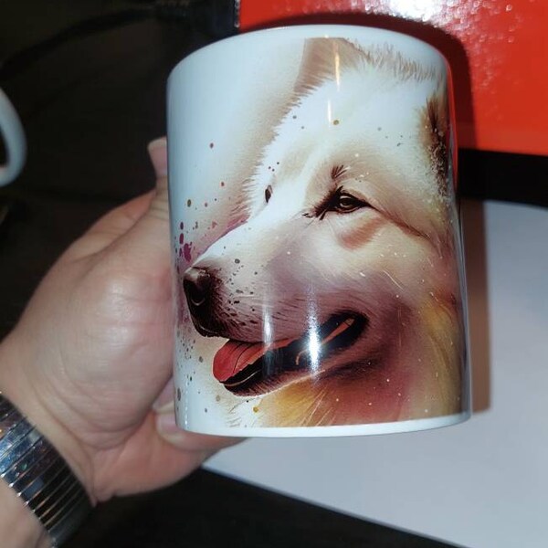 Lhasa Apso Dog Mug Design, Watercolour Tibetan Lapdog Sublimation ...