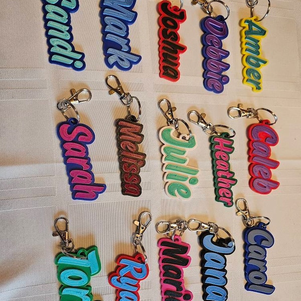 Custom 3D Printed Keychain - Custom Key Chain - Name Keychain - Custom ...