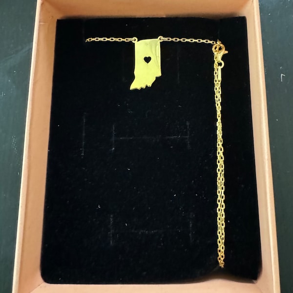 State Necklace W/ Heart Option, Personalized Map Necklace | Texas ...