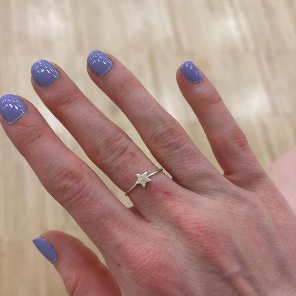 Sterling Silver Star Ring- Minimalistic Star Ring- Stackable Rings ...