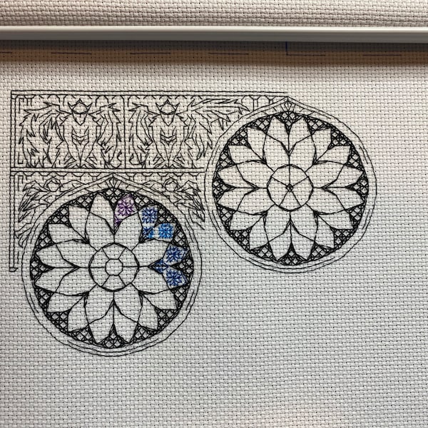 Temperature Stitch - Gothic Cathedral With Stained Windows - Modern ...