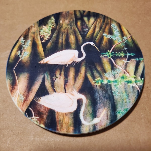 Key Largo, Map of Florida, Round or Square Coasters, Fisherman Gift ...
