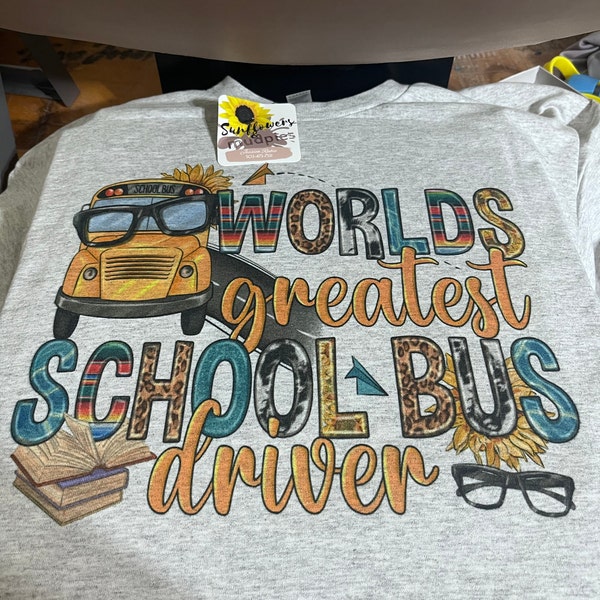 Worlds Greatest School Bus Driver Png Sublimation Design Download, Back ...
