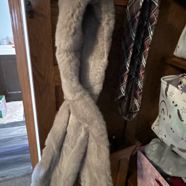 Fur Scarves, Fur Scarf Womens, Rex Rabbit Fur Scarf, Fur Collar - Etsy