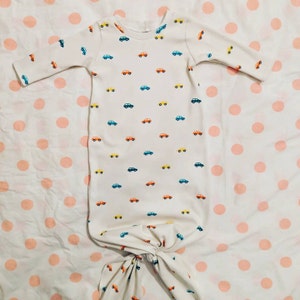 Baby Gown Sewing Pattern, Knotted Baby Gown Sewing Pattern, Newborn ...