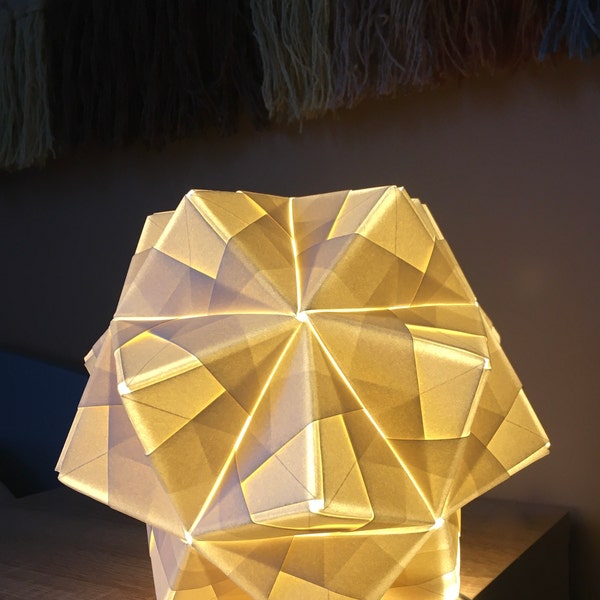 Origami Lamp, Japanese Lamp, Handmade Paper Lamp, Paper Table Lamp ...