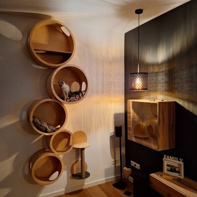 SET HUIZEN voor KATTEN, Modern Cat Furniture, Cadeau voor Cat Lover ...
