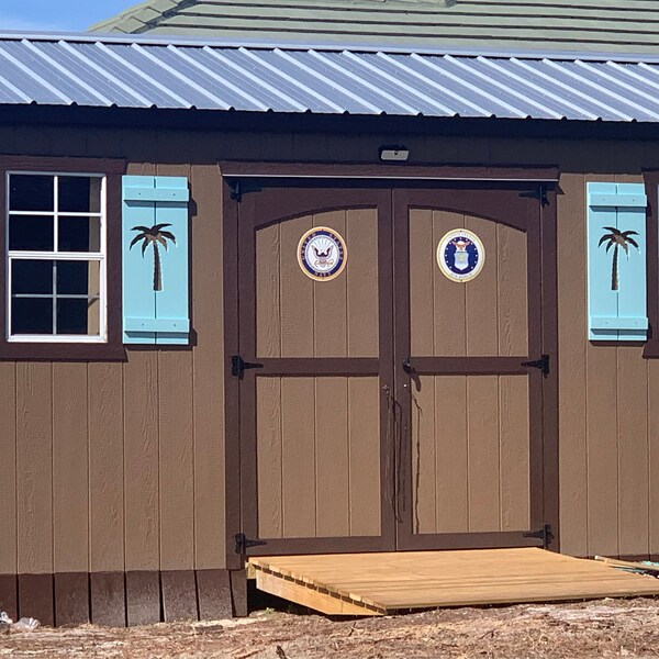 Exterior Palm Tree Shutter Made of Pine Perfect for Your Cabin, Cottage ...