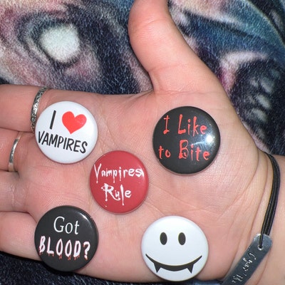 Vampire Buttons Set of 5 Pinbacks Badges 1 Inch - Etsy