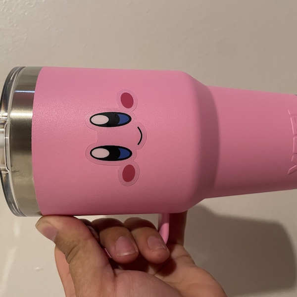 Set of 3 Kirby Face Sticker Transparent - Etsy