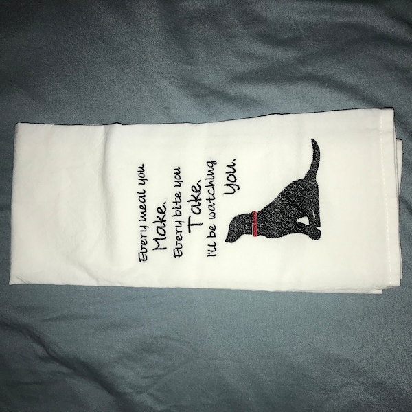 Blessed Are the Weird Embroidered Kitchen Tea Towel - Etsy