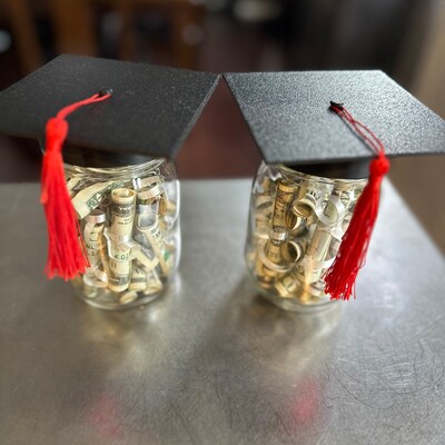 Graduation Cap Mason Jar Lid Graduation Cap Box Money Holder Party ...