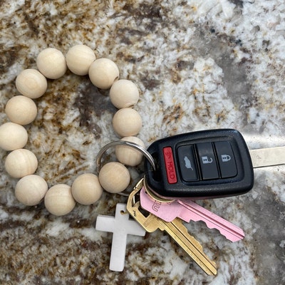 Bead Wristlet Cross Keychains, Faith Inspired Keychains, Key Accessories, Meaningful Gifts ...