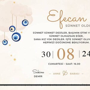 Sünnet Karti | Isme özel Sünnet Karti | Inviation | Sunnet | Digital ...