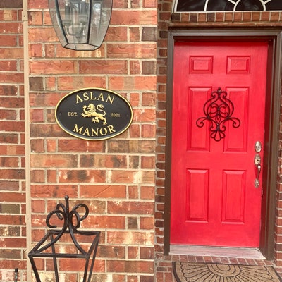 Cottage Sign, Address Plaque, Cast Metal Address Sign, House Sign, Door ...