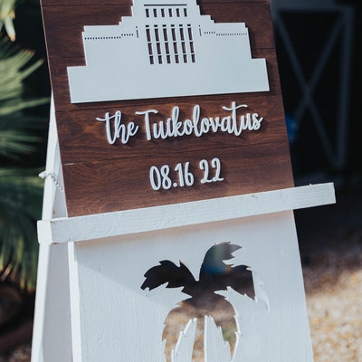 11 Custom Temple Family Name Sign Personalized Sign LDS - Etsy