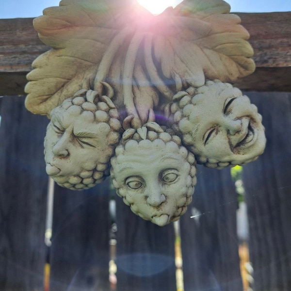Raspberries Art Sculpture, Raspberry Gift, Stone Sculpture With Faces ...